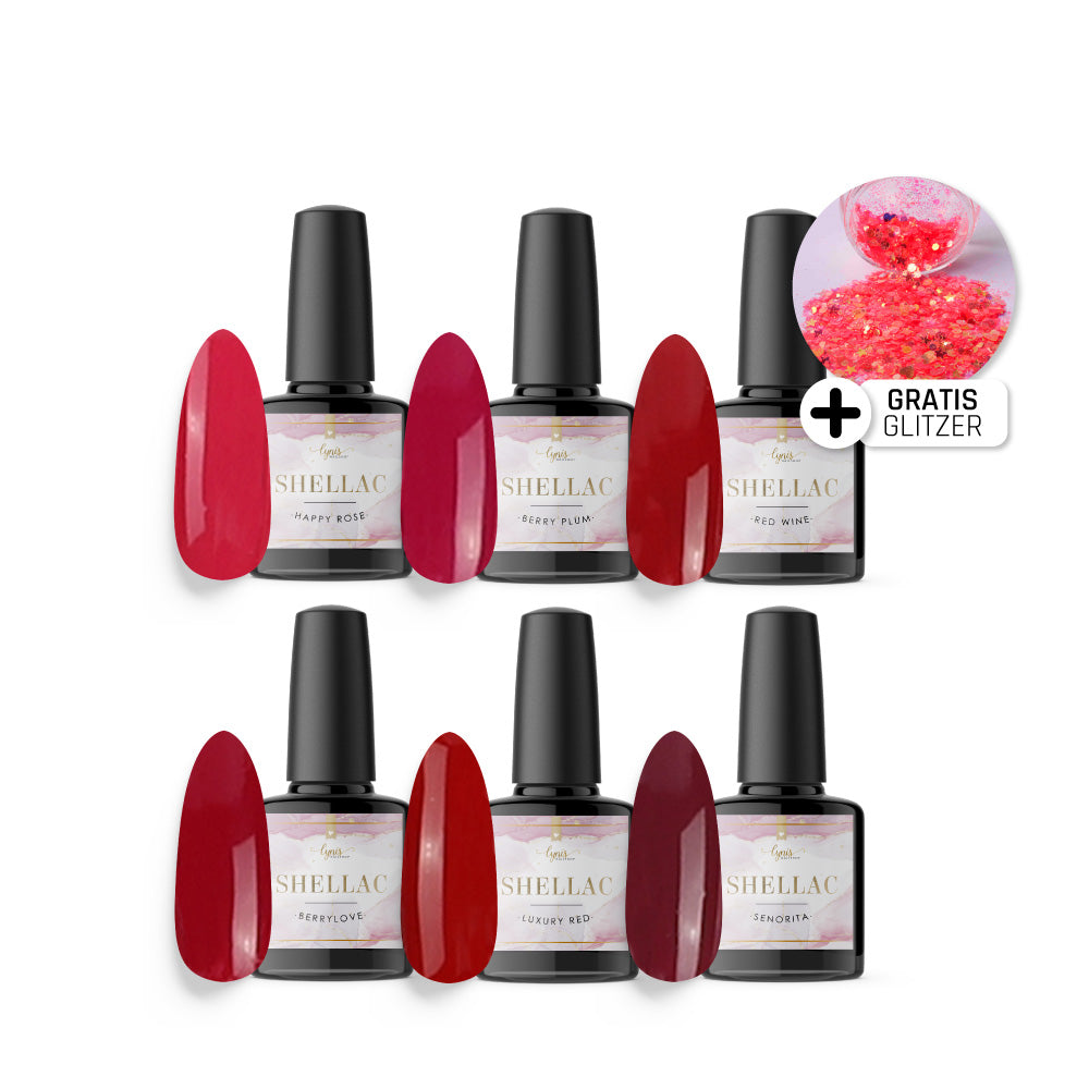 Red Shellac Set* günstig für Nageldesign kaufen!